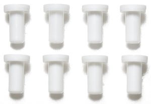 ALUMINUM WHEEL BUSH (WHITE /8PCS) | Shiroiokami HobbyTech