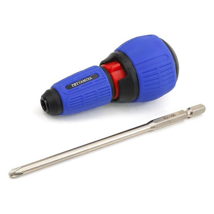 RATCHETING SCREWDRIVER PRO W/(+) BIT/L | Shiroiokami HobbyTech